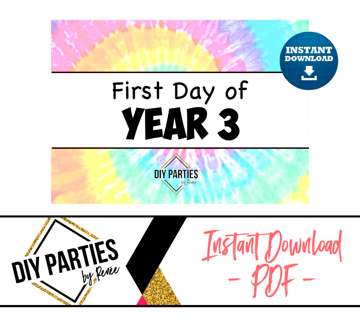 DIGITAL First Day Of Year 3 A3 DIY Parties By Renee digital-first-day-of-year-3-a3-diy-parties-by-renee