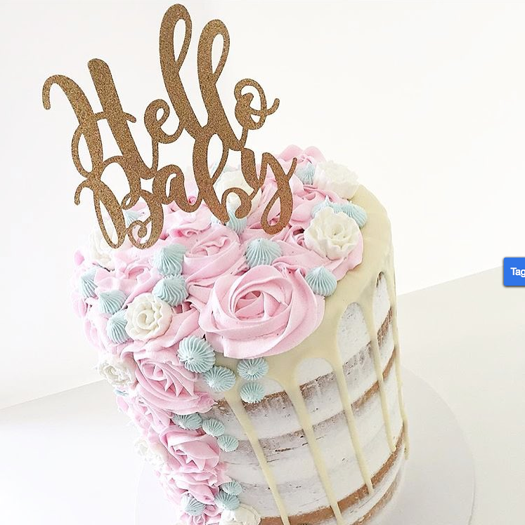Hello Baby Cake Topper – DIY Parties by Renee